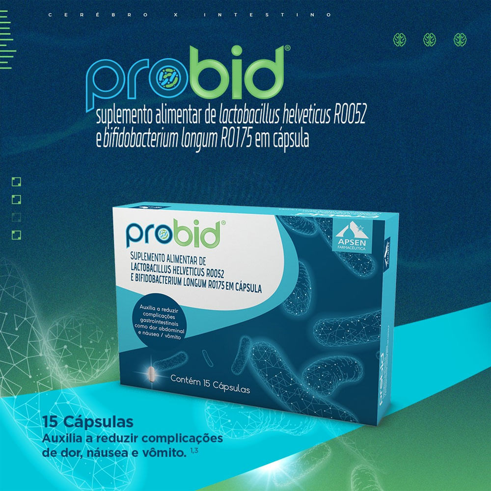 Probid Probiótico Suplemento Alimentar c/15 Cápsulas Apsen - Apsen com Você